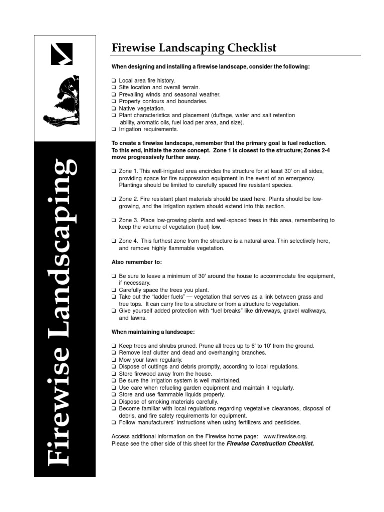 Firewise Landscaping Checklist | PDF | Window | Roof