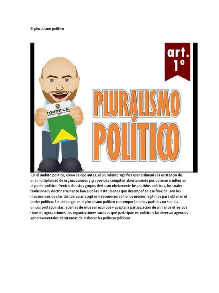 El Pluralismo Político | PDF | Partidos políticos | Democracia