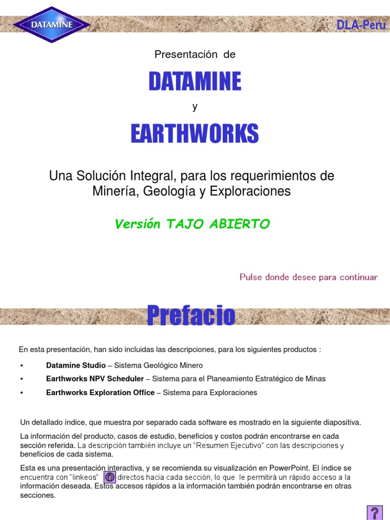 Datamine Earthworks | PDF | Macro (informática) | Active X Data Objects