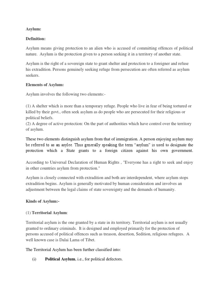 Asylum | PDF | Asylum Seeker | Refugee