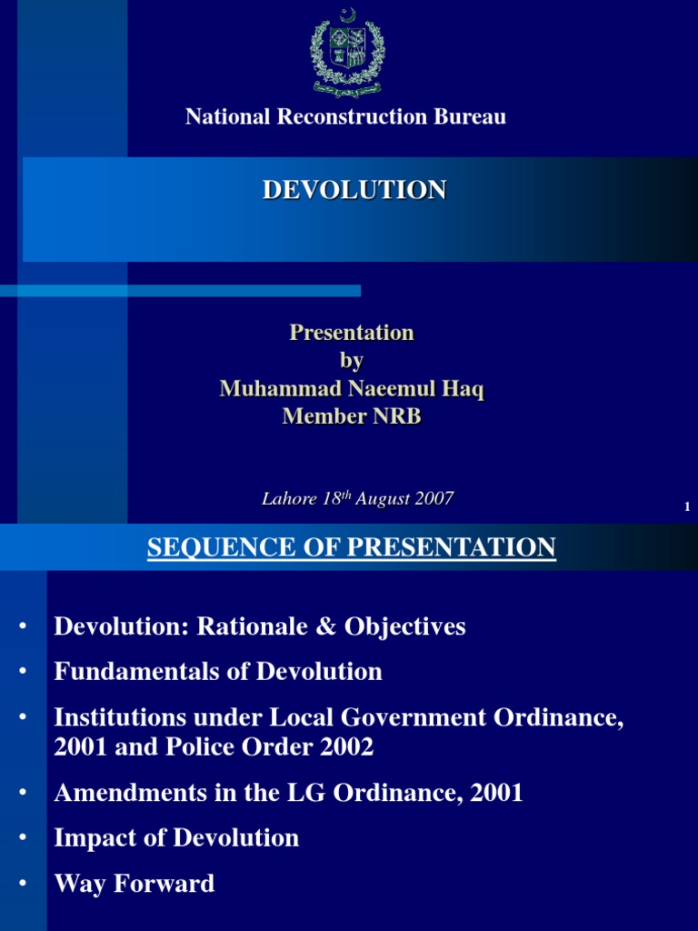 Devolution and Local Govt Reform | PDF | Local Government ...