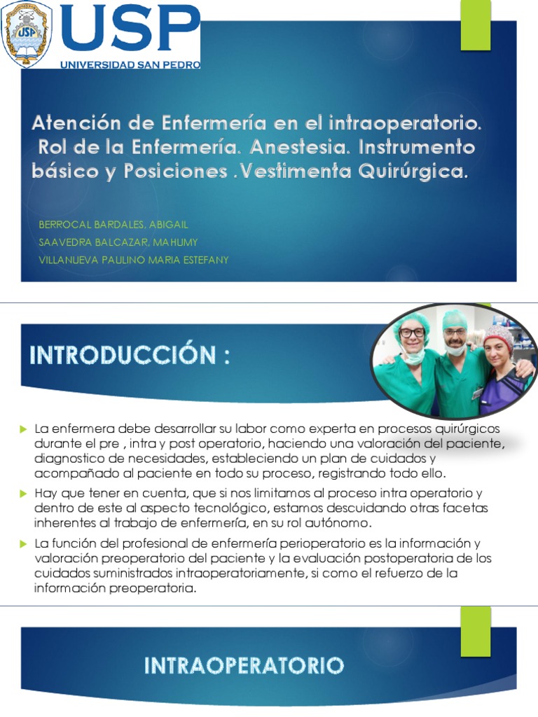 Atención de Enfermería en El Intraoperatorio | PDF | Cirugía | Anestesia