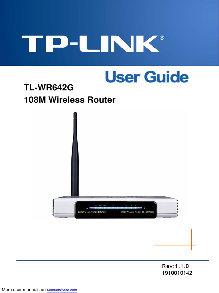 TP Link | PDF | Ip Address | Wireless Lan