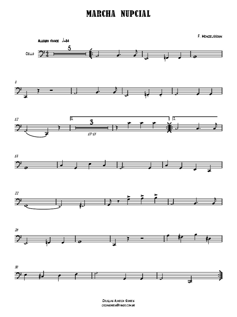 Marcha Nupcial: F. Mendelssohn | PDF
