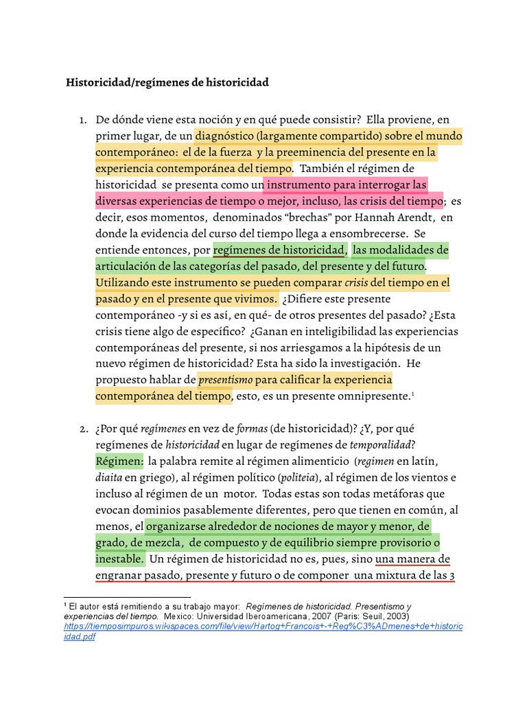 Hartog Historicidad - Regímenes de Historicidad | PDF | Science ...