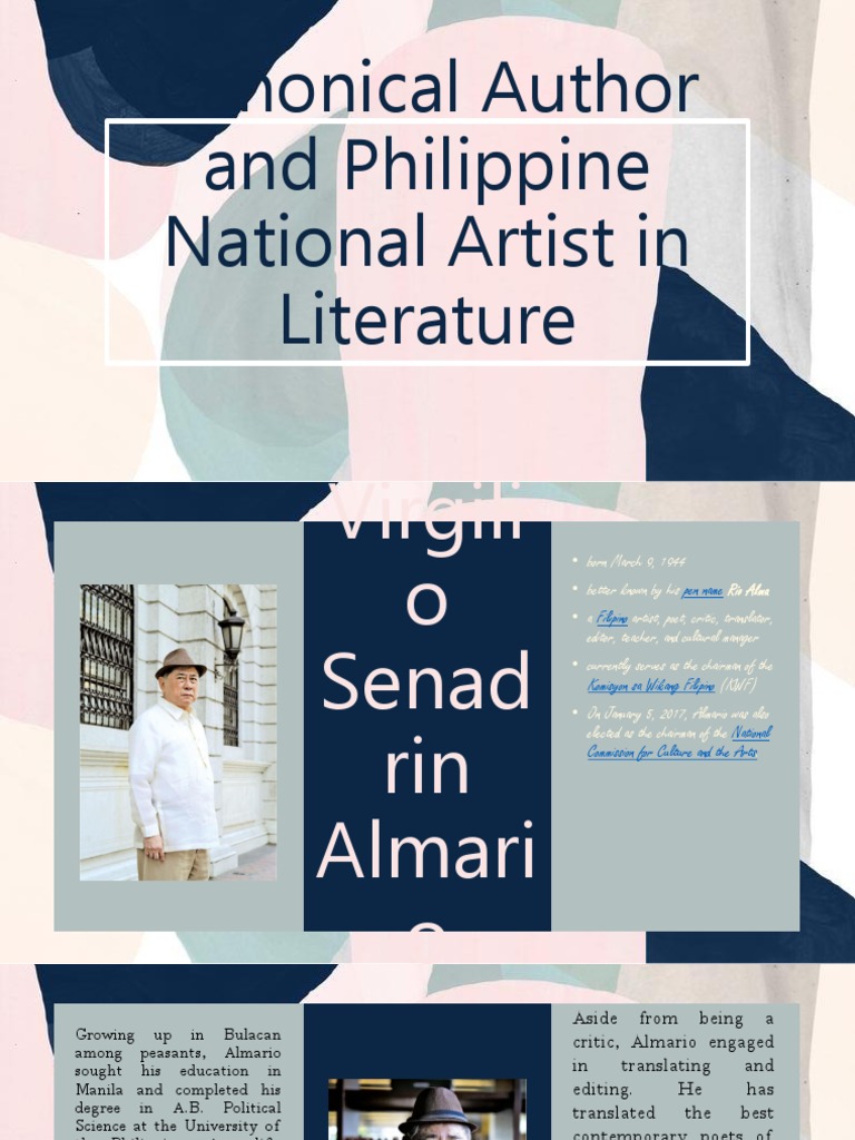 Canonical Author and Philippine National Artist in Literature | PDF ...
