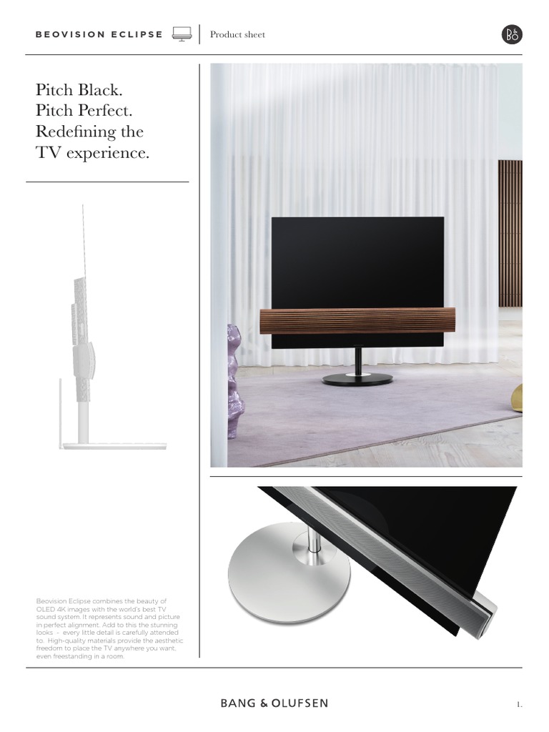 Product Sheet Beovision Eclipse | PDF | Sound Technology | Audio ...