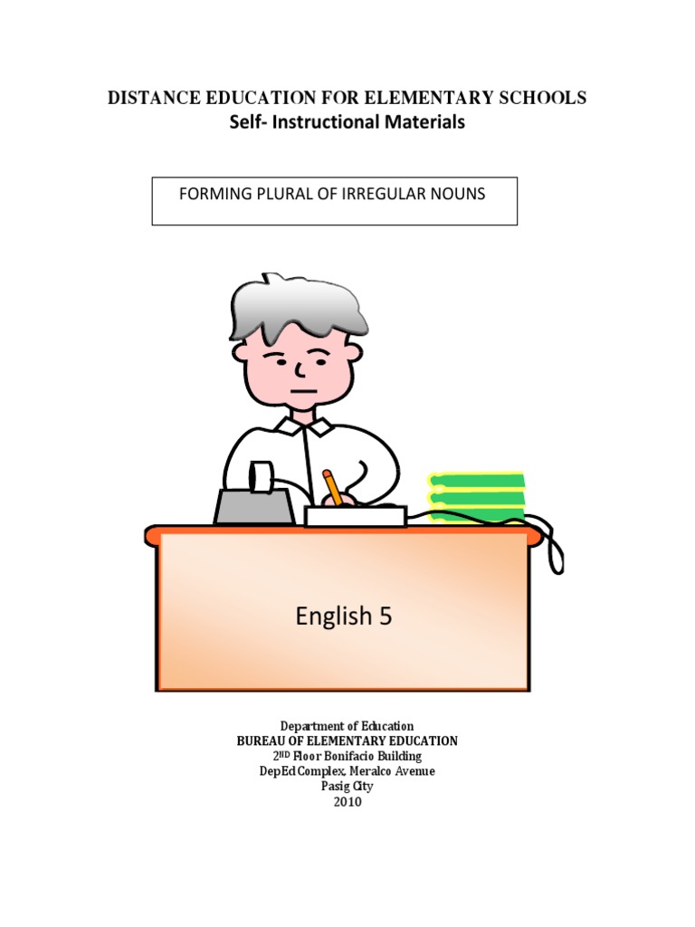 Irregular Nouns for Grade 5 Students | PDF | Plural