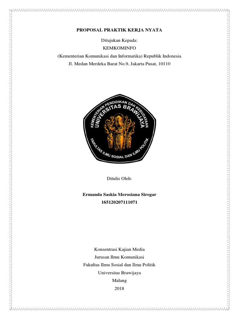 Contoh Proposal Magang | PDF