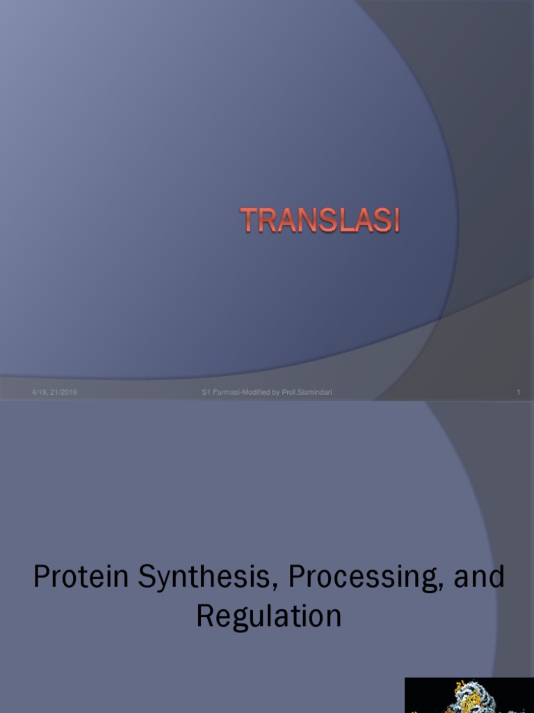 016 9 Translasi | PDF | Translation (Biology) | Ribosomal Rna