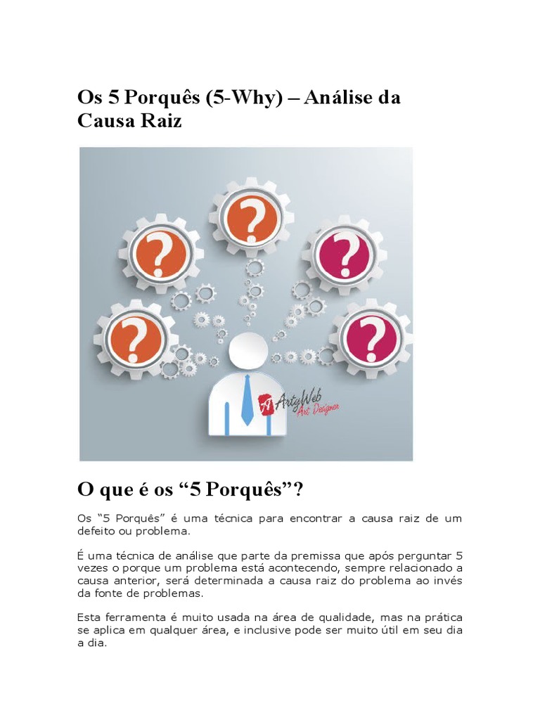 5 Porquês - Análise da Causa Raiz | PDF | Chocolate | Desenvolvimento ...