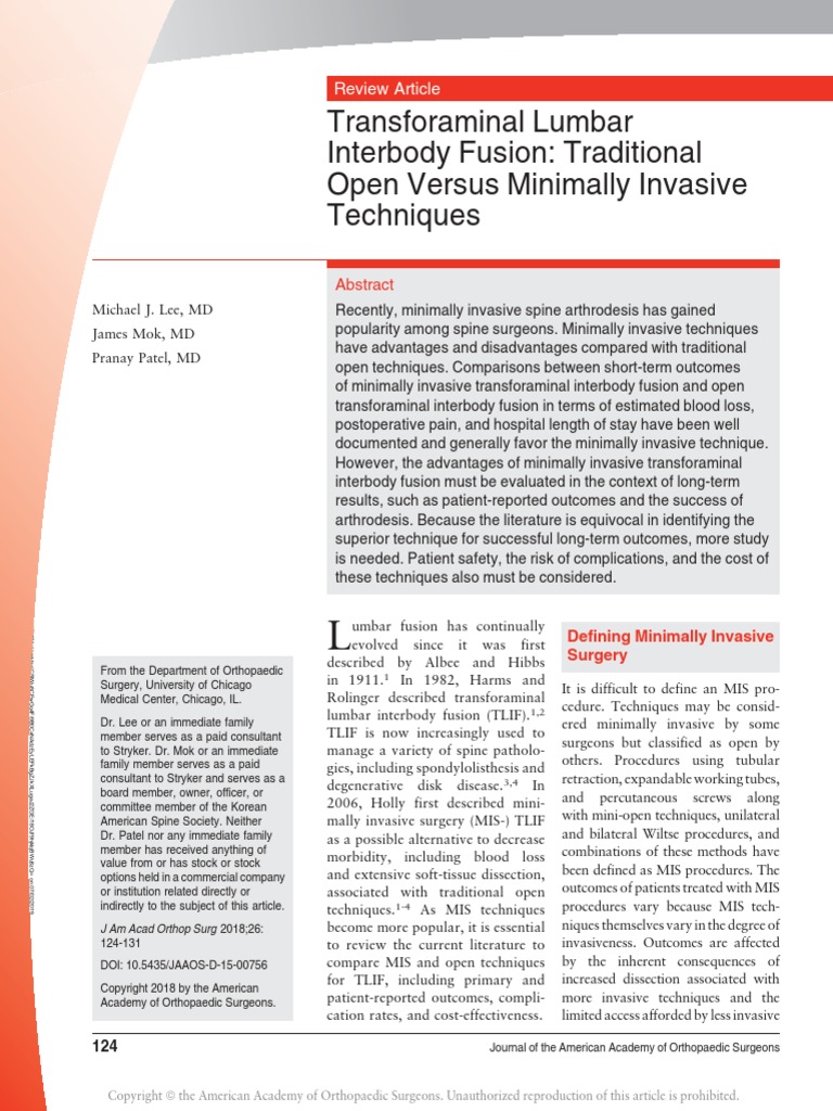 TLIF Approaches Explained | PDF | Surgery | Orthopedic Surgery