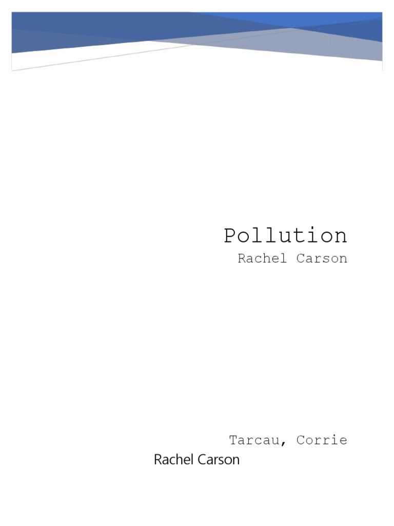 Pollution: Rachel Carson | PDF | Pesticide | Pollution
