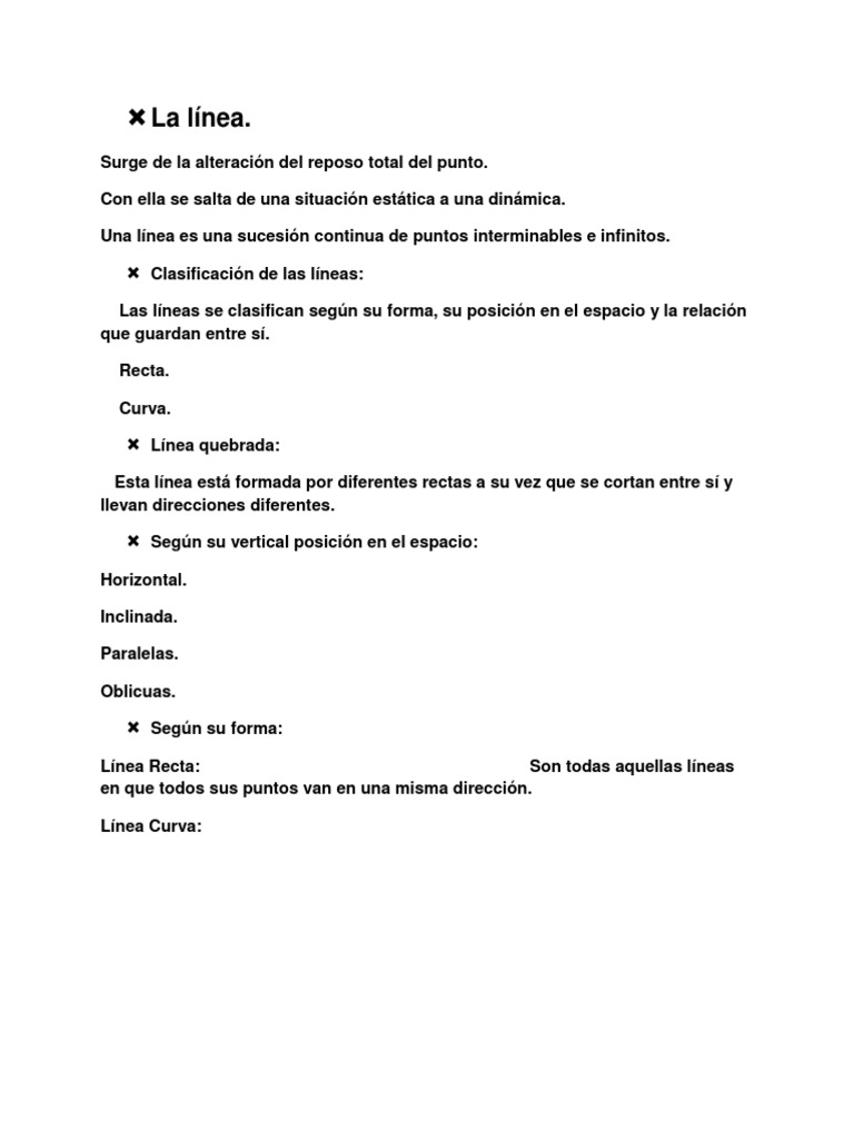 Tipos y Clasificación de Líneas en Dibujo | PDF | Dibujo | Línea ...