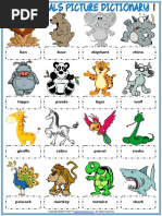 Wild Animals Vocabulary Esl Missing Letters in Words Worksheets For ...