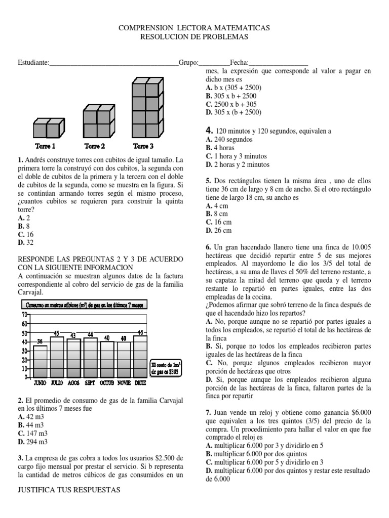 Matematicas-Comprension Lectora Resolucion de Problemas | PDF | Business