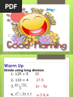 Lesson Plan Synthetic Division | PDF | Division (Mathematics ...