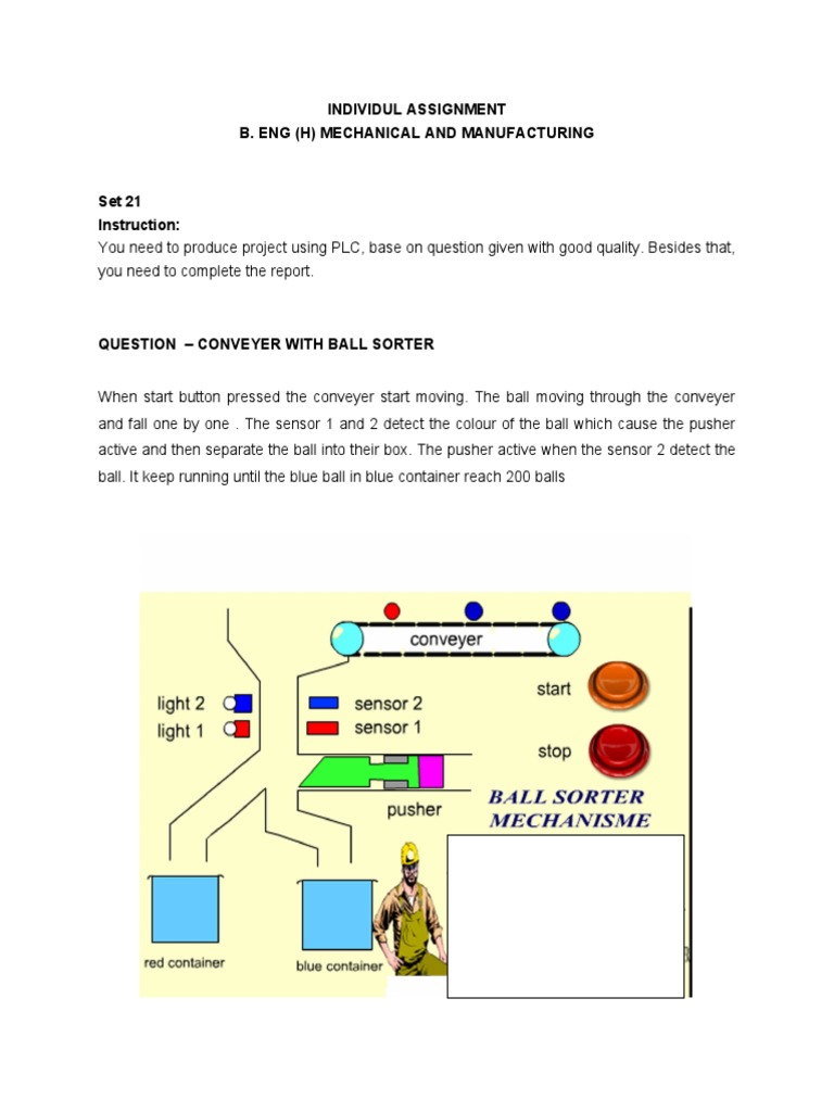 PLC Project: Conveyor Ball Sorting | PDF