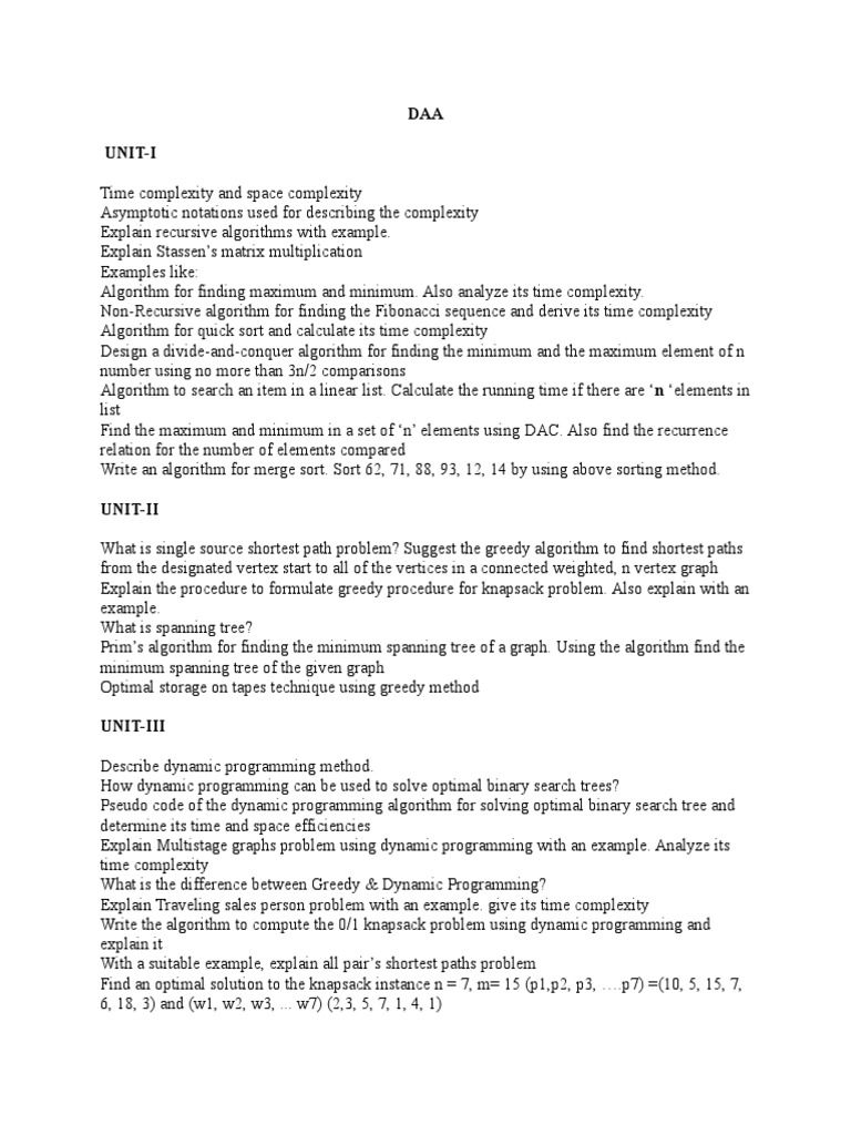Algorithms & Complexity Analysis Guide | PDF | Dynamic Programming | Time Complexity