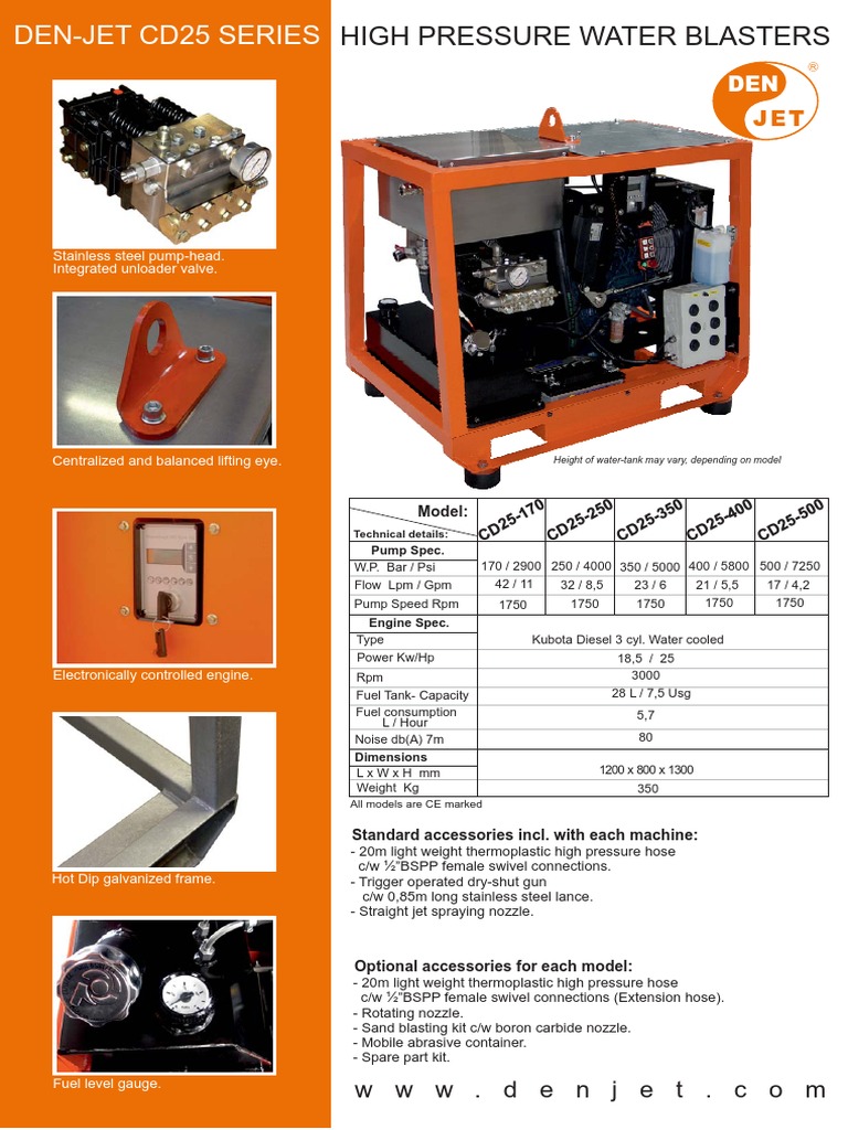 Den-Jet Cd25 Series Broshure 2014 | PDF | Nozzle | Engines
