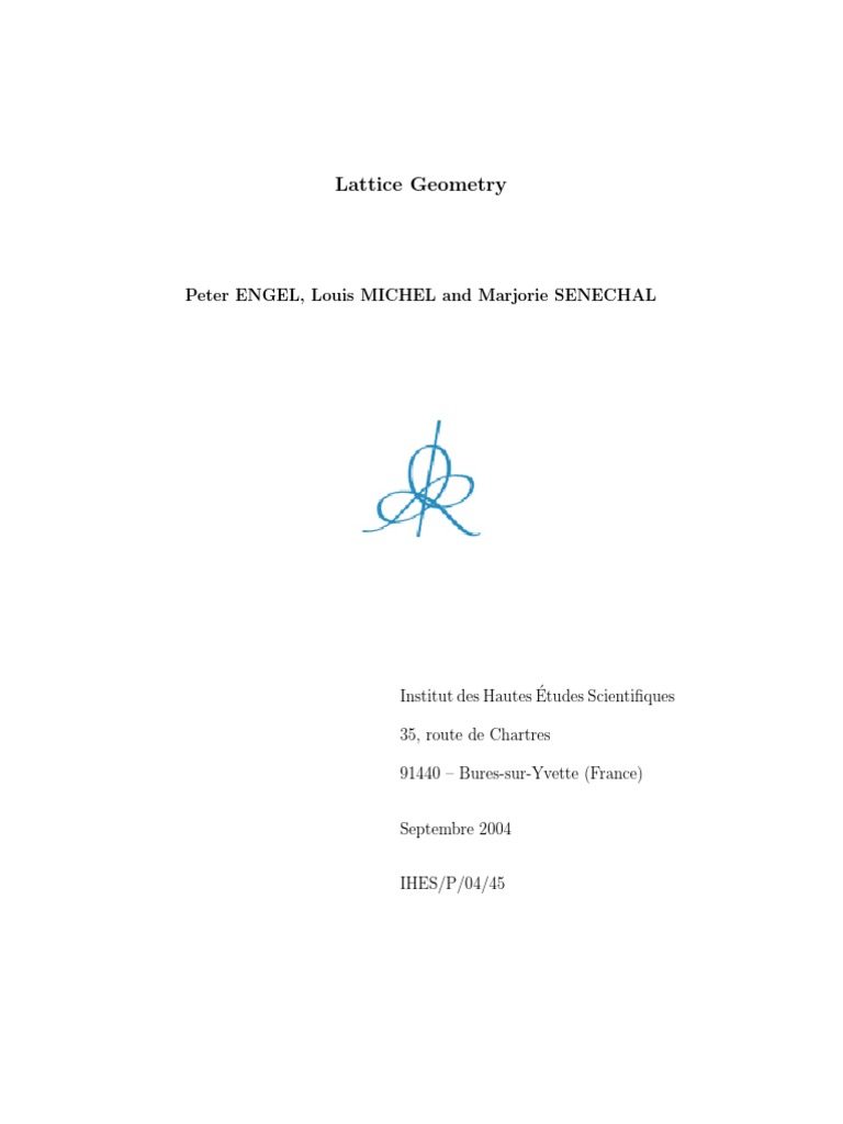 Lattice Geometry Overview | PDF