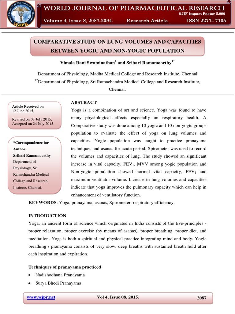 Article WJPR 1438345347 PDF | PDF | Lung | Breathing