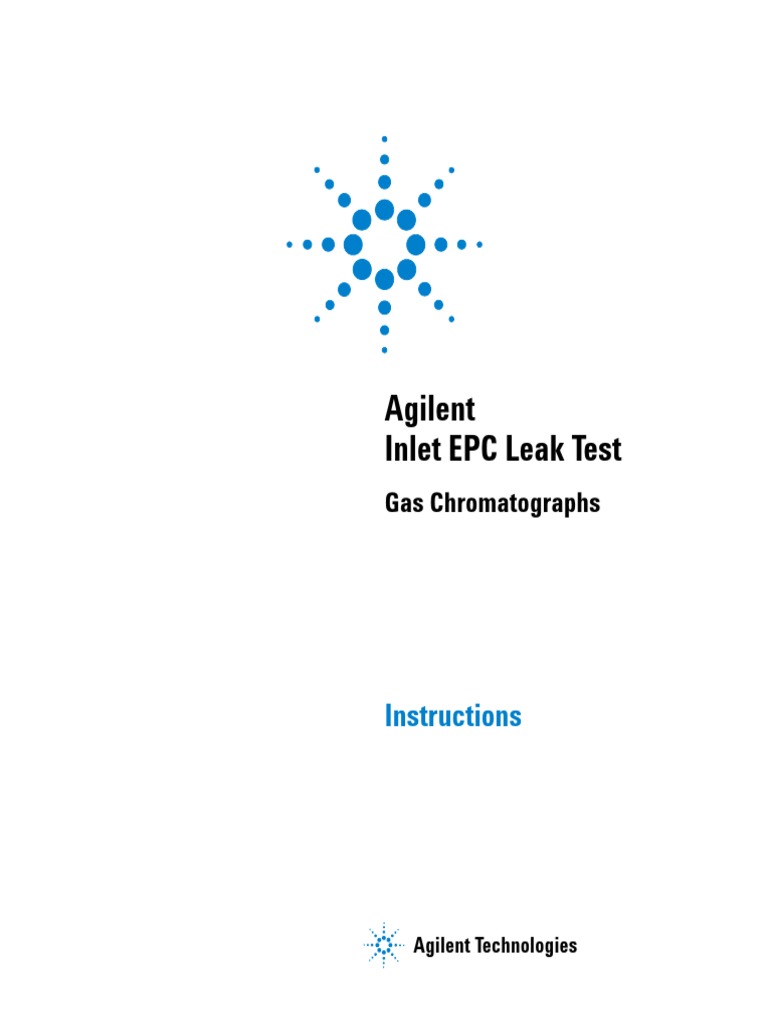 Inlet Leak Test | PDF | Gas Chromatography | Valve