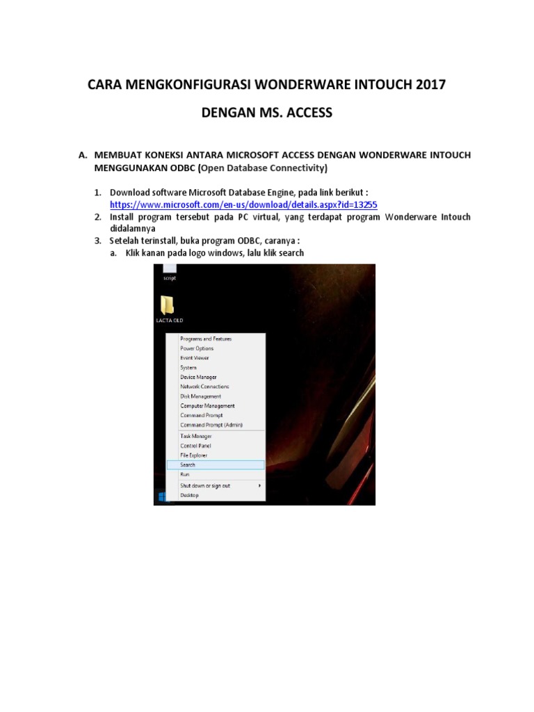 Configuring Microsoft Access With Wonderware Intouch | PDF