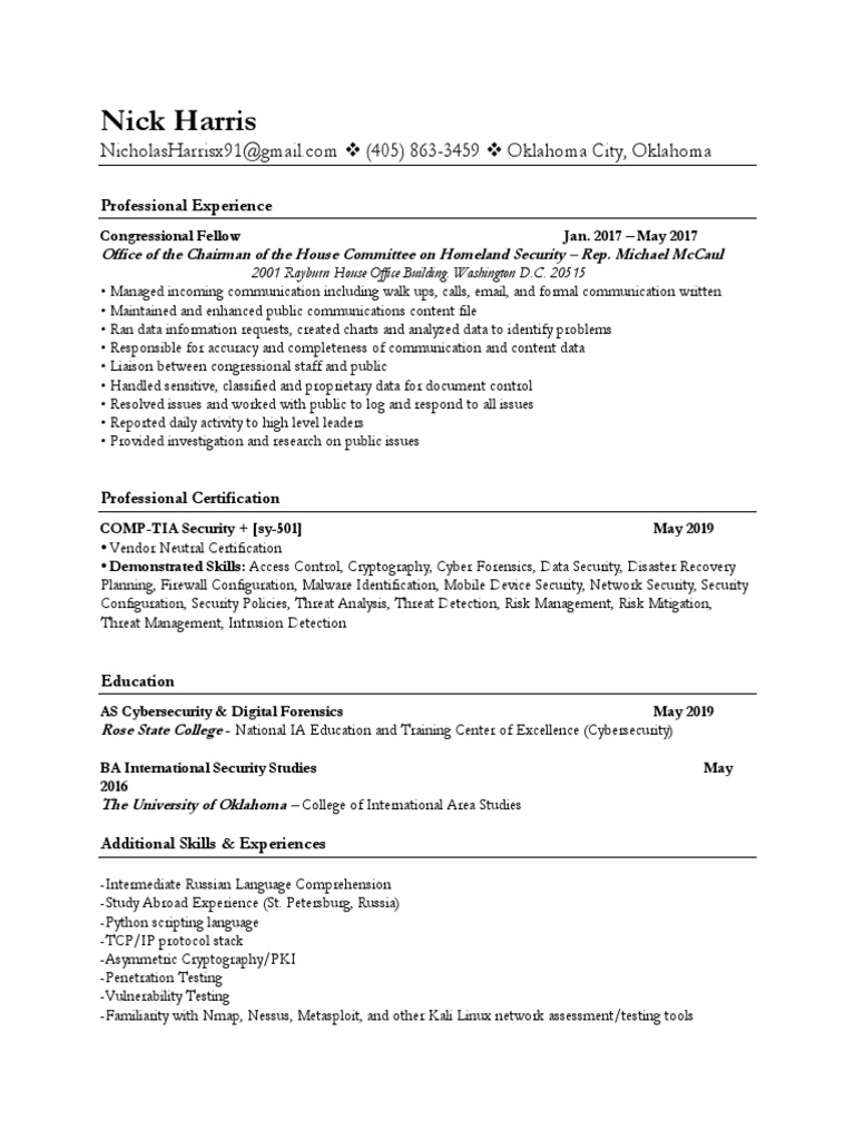Harris Resume | PDF