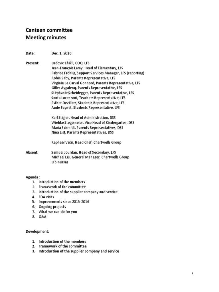 Canteen Committee | PDF | Foods | Food And Drink