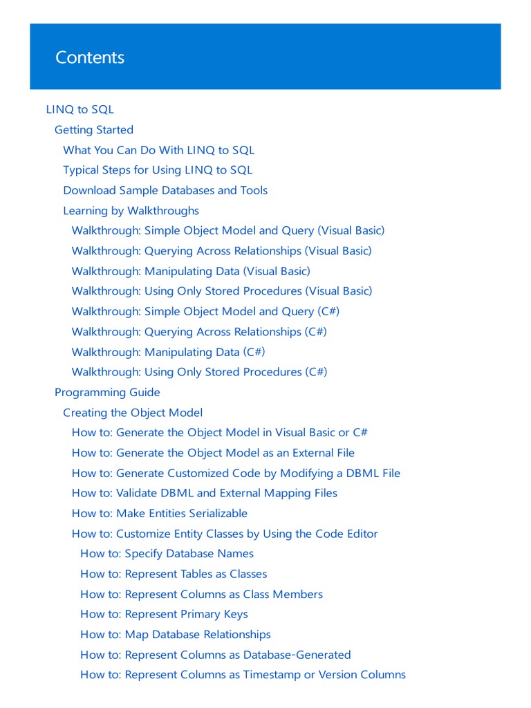 SQL Linq | PDF | Language Integrated Query | Microsoft Sql Server