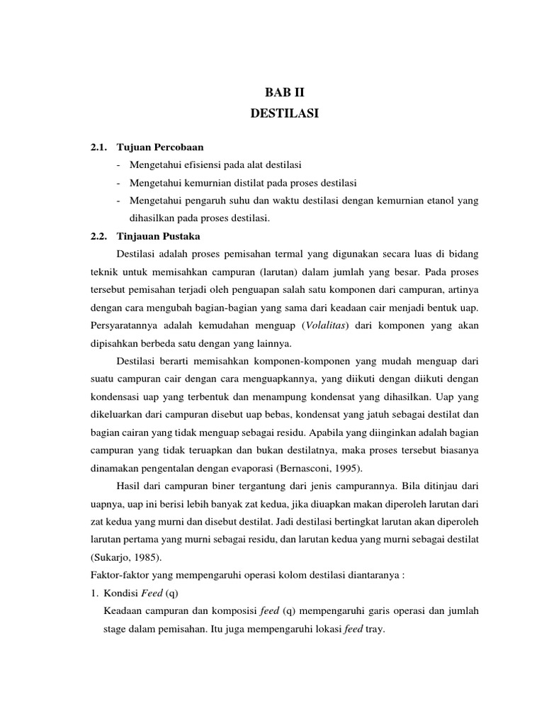 Laporan Praktikum Distilasi | PDF