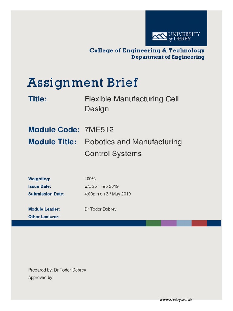 Assignment Brief: Title | PDF | Robot | Robotics