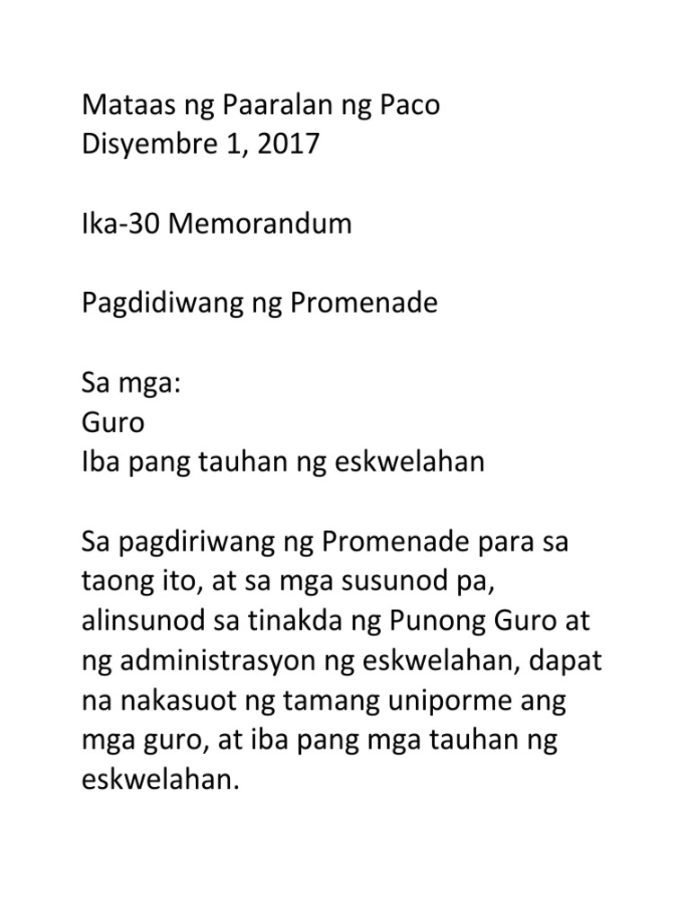 Memorandum Para Sa Pagtugon - Kessler Show Stables Memorandum Para Sa Pagtugon - Kessler Show Stables