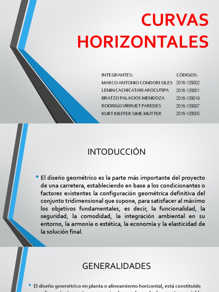 Curvas Horizontales | PDF | Curva | Tangente