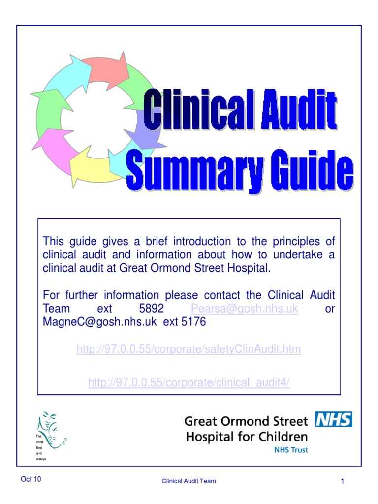 Pearsa@gosh - Nhs.uk: Clinical Audit Team | PDF | Audit | Health Care