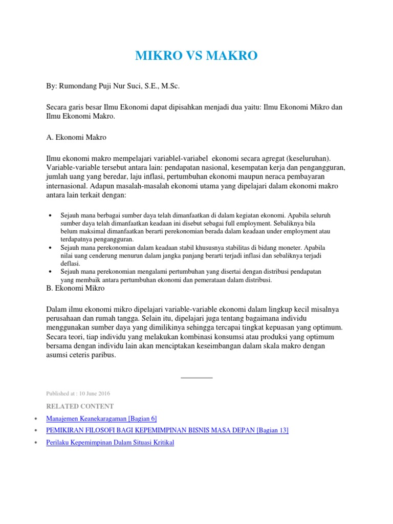 Mikro Vs Makro | PDF