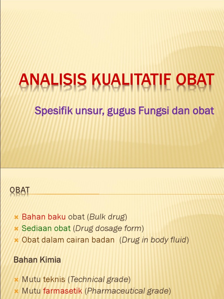 Analisis Kualitatif Gugus Fungsi Obat | PDF