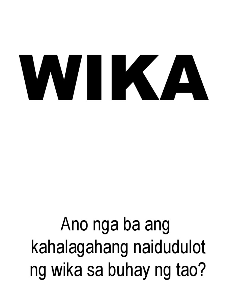 Ano Ang Wika | PDF