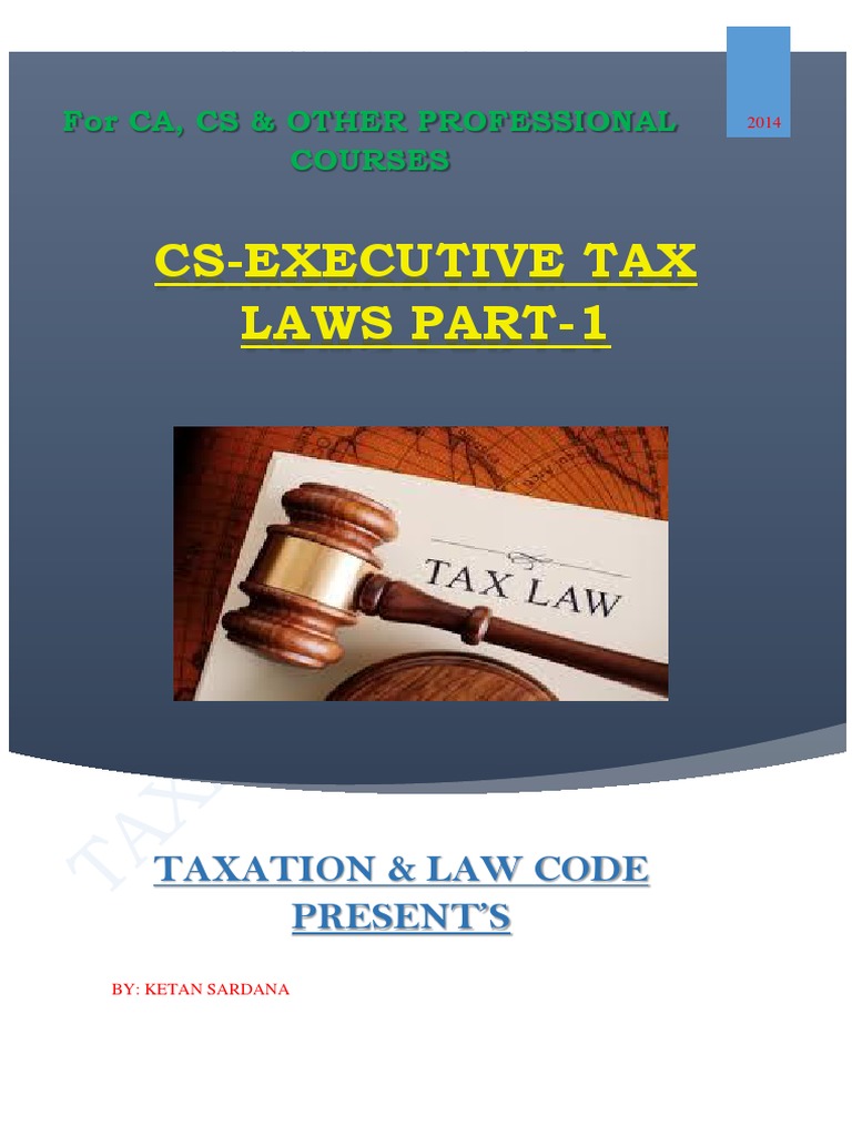 CS Executive Tax Laws | PDF | Income Tax | Expense