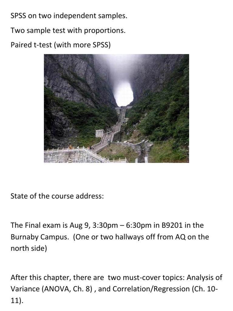 SPSS On Two Independent Samples. Two Sample Test With Proportions ...