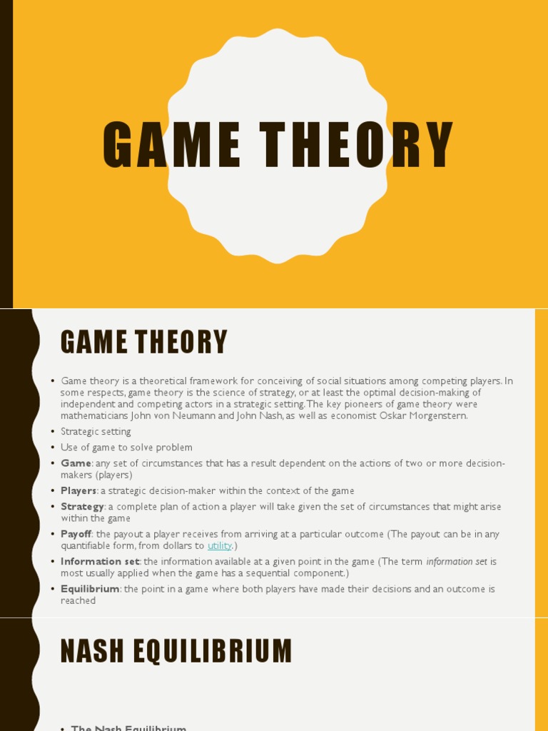 GAME Theory | PDF | Game Theory | Strategic Management