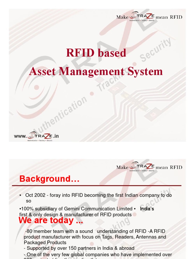 Rfid-Based Asset Management | PDF | Radio Frequency Identification ...