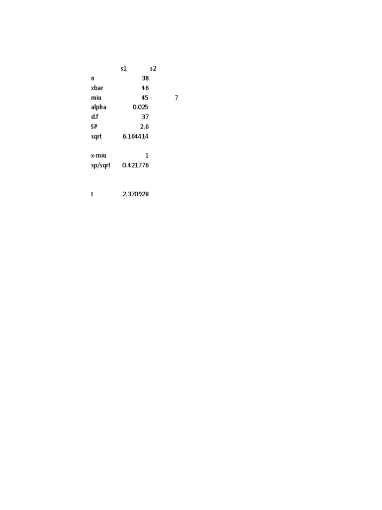 T Test | PDF | Student's T Test | Data Collection