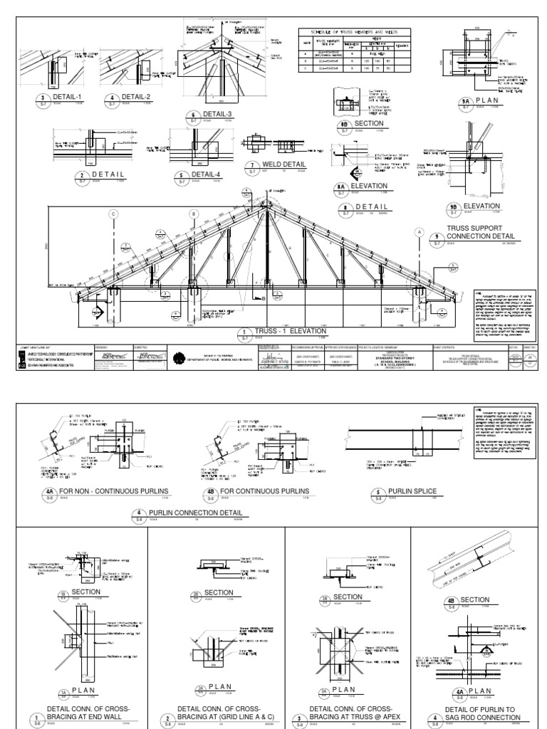 Structural Steel Truss Details | PDF