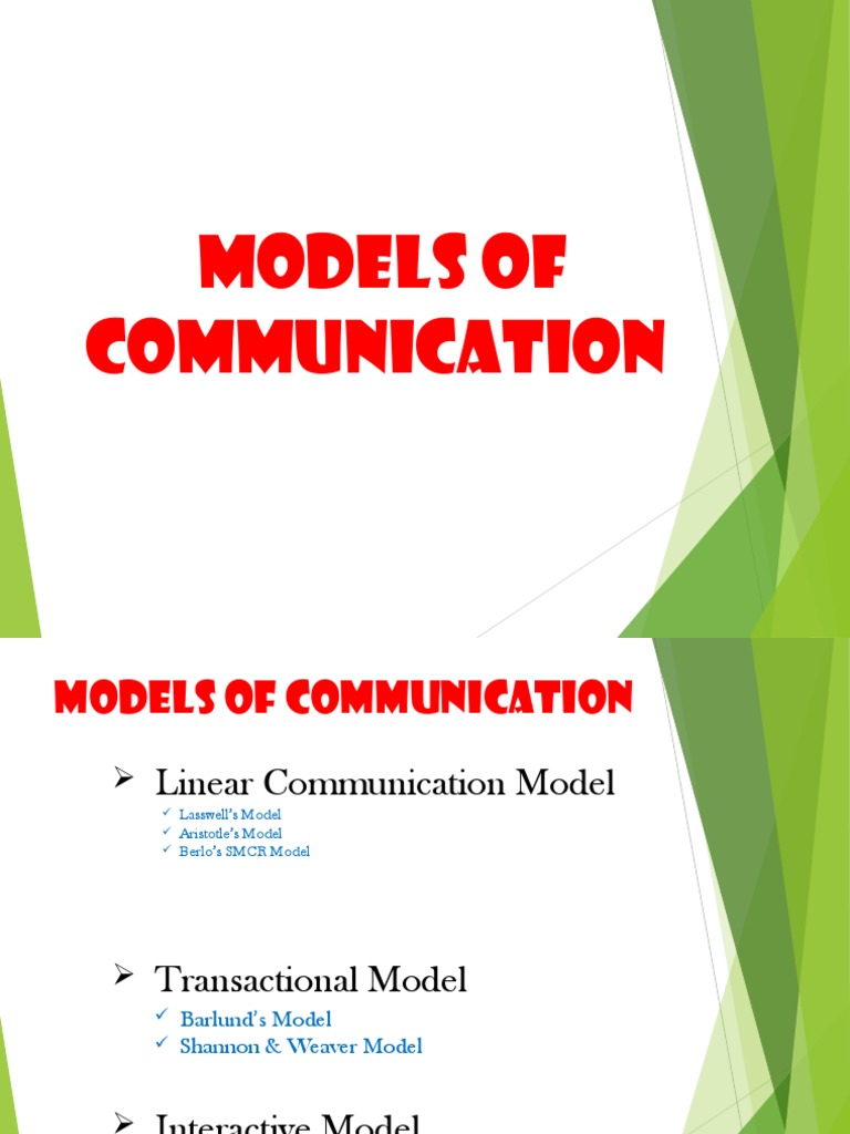 Overview of Communication Models | PDF | Communication | Human ...