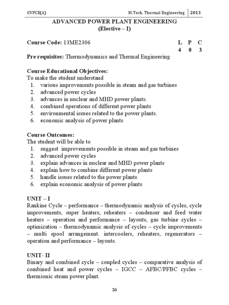 Advanced Power Plant Engineering | PDF | Power Station | Nuclear Reactor
