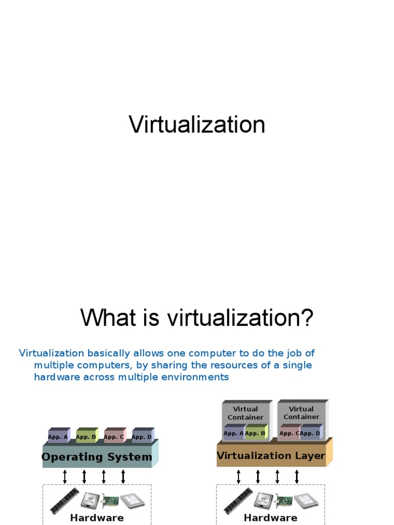 Class Virtualization 1 | PDF | Virtual Machine | Virtualization