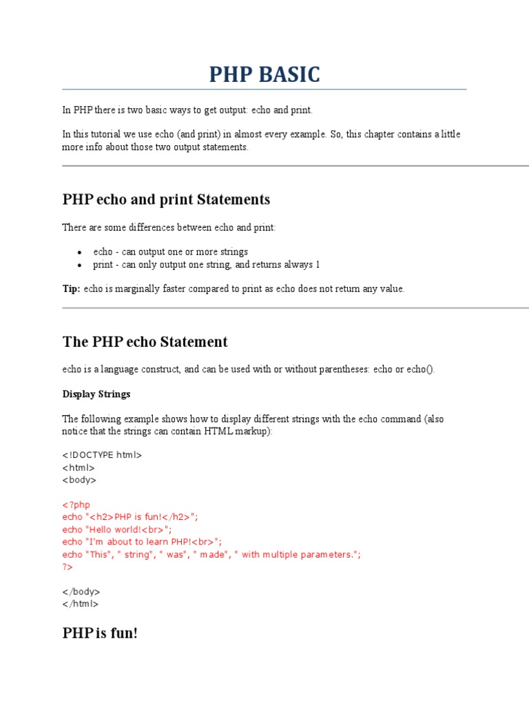 Unit 5 PHP Basic Full Notes | PDF | Control Flow | Php