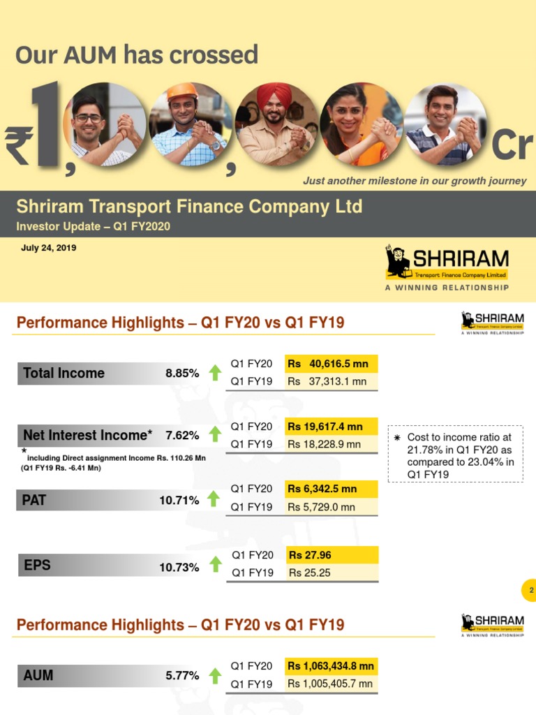 Shriram Transport Q1 FY20 Presentation | PDF | Equity (Finance ...